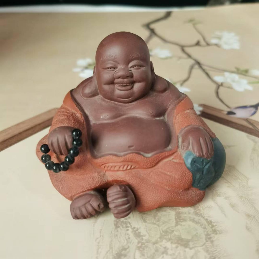 Exquisite Ceramics Maitreya Buddha Statue Pottery and Porcelain Idol ...