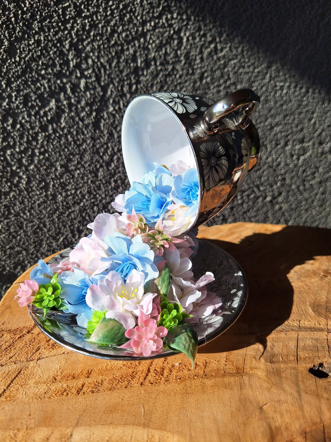 Magic! Tea Set Floating in the Air. Decorative Composition for the ...