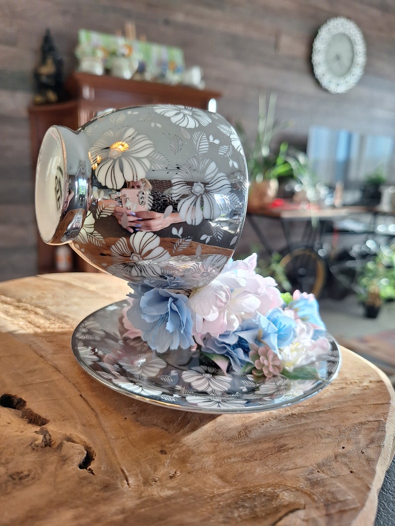 Magic! Tea Set Floating in the Air. Decorative Composition for the ...