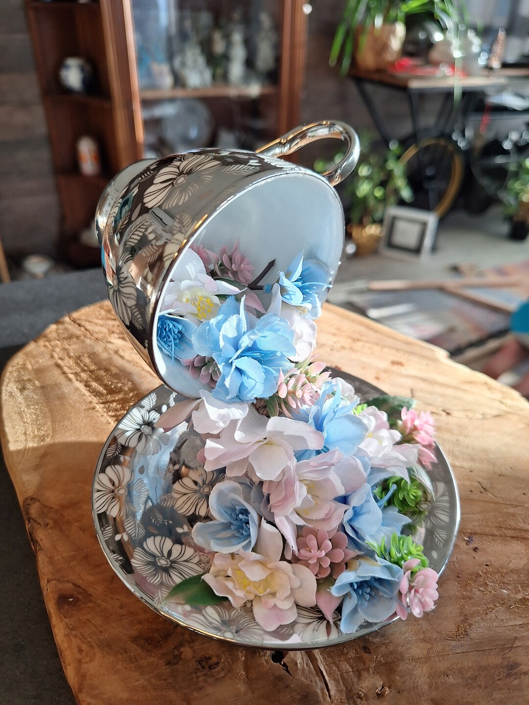 Magic! Tea Set Floating in the Air. Decorative Composition for the ...