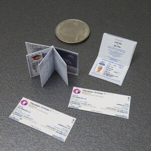 1:6 Scale Miniature Doll ID Cards Credit Cards Doll Passports Doll Gift ...