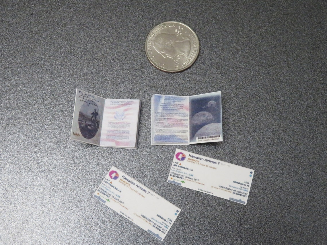 1:6 Scale Miniature Doll ID Cards Credit Cards Doll Passports - Etsy