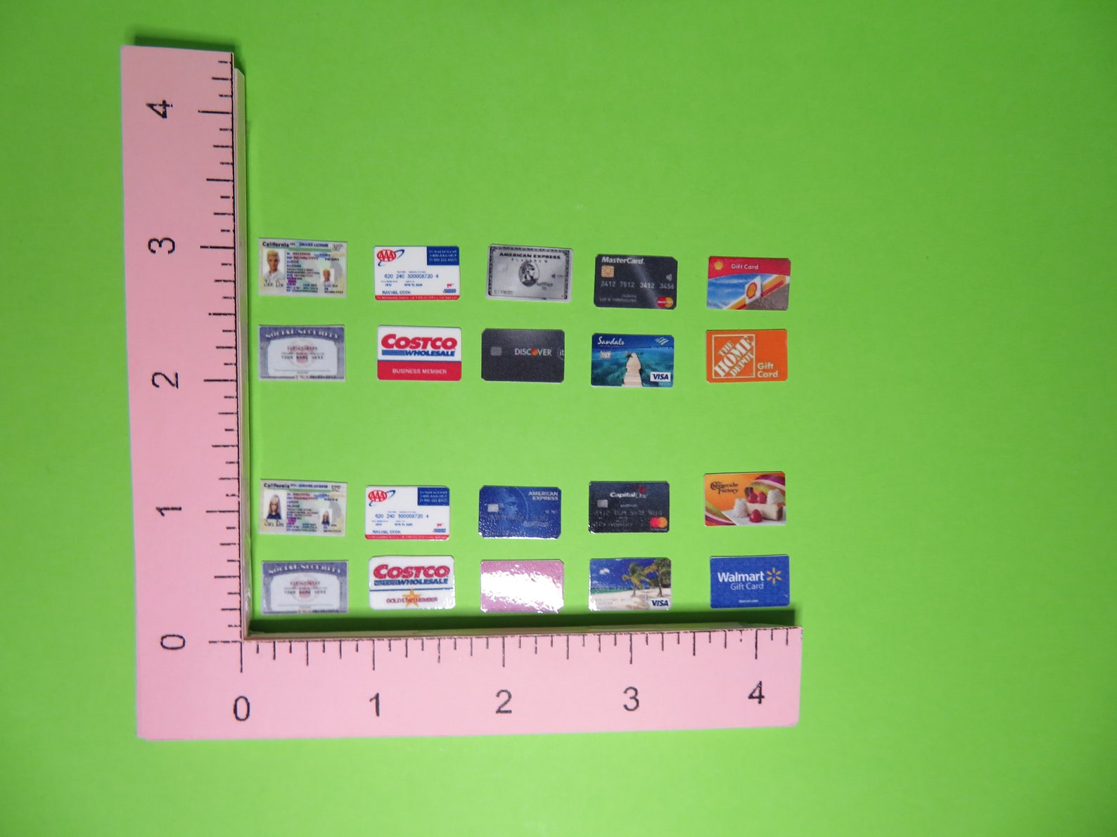 1:6 Scale Miniature Doll ID Cards Credit Cards Doll Passports - Etsy