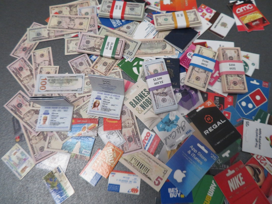 1:6 Scale Miniature Doll ID Cards Credit Cards Doll Passports Doll Gift ...