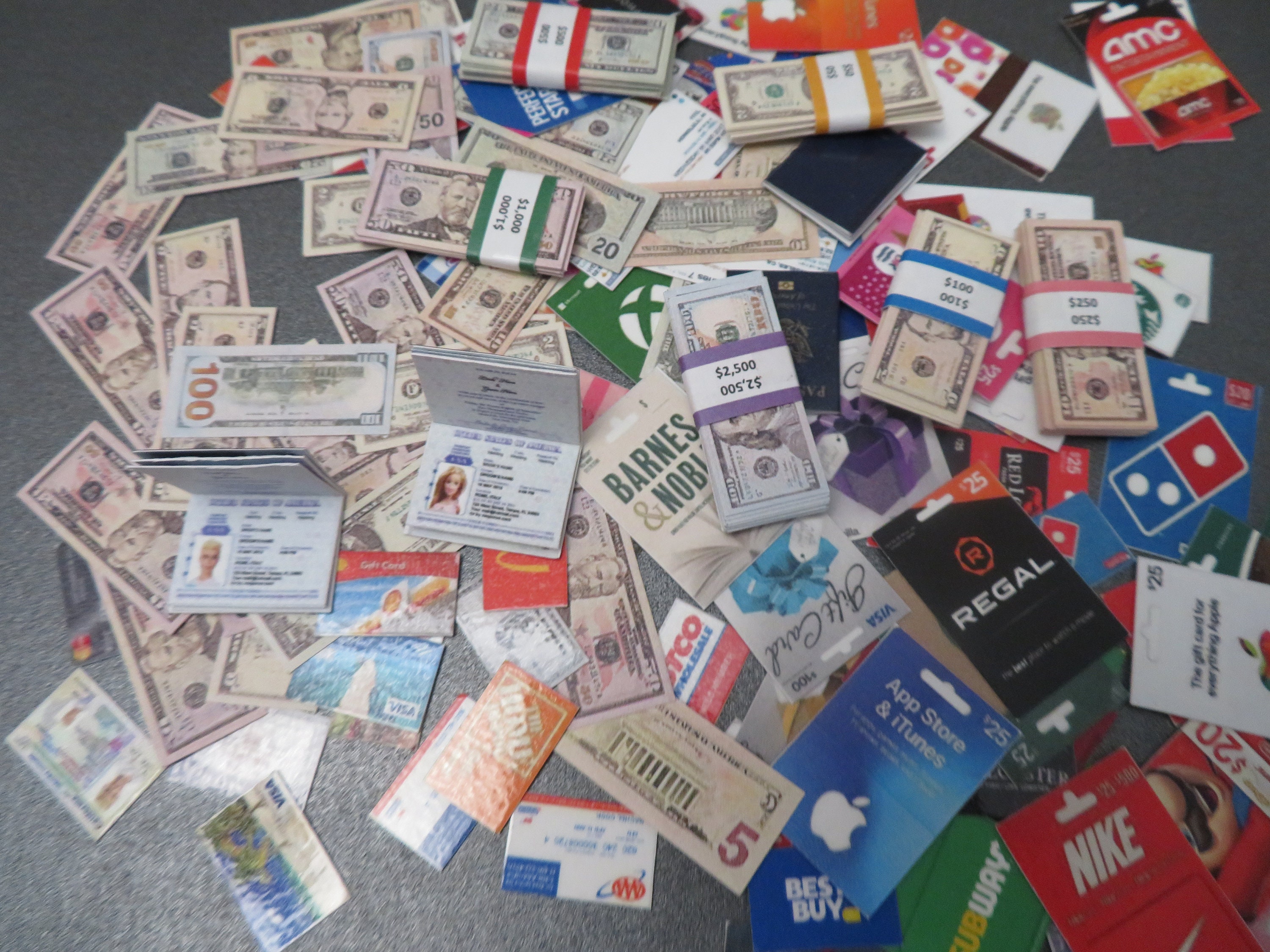 1:6 Scale Miniature Doll ID Cards Credit Cards Doll Passports - Etsy