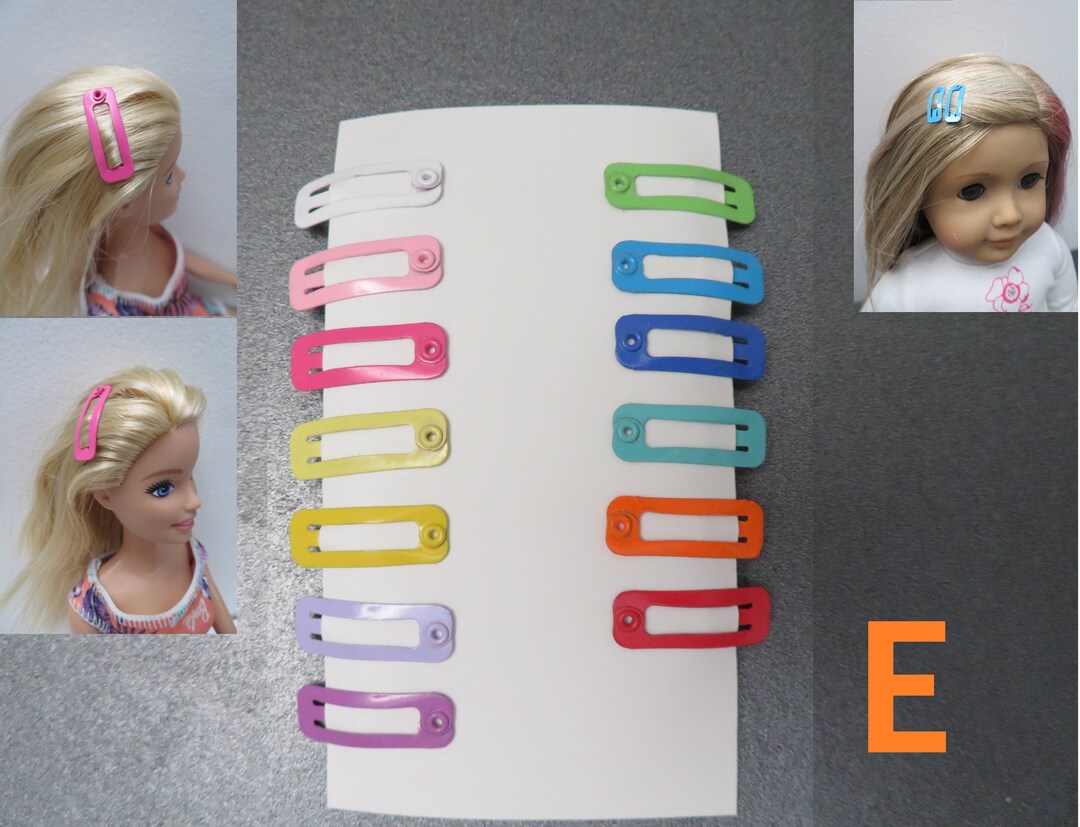 2 Cm Hair Clips for Doll 11.5 Inch Doll & 18 Inch Doll Hair Accessory ...