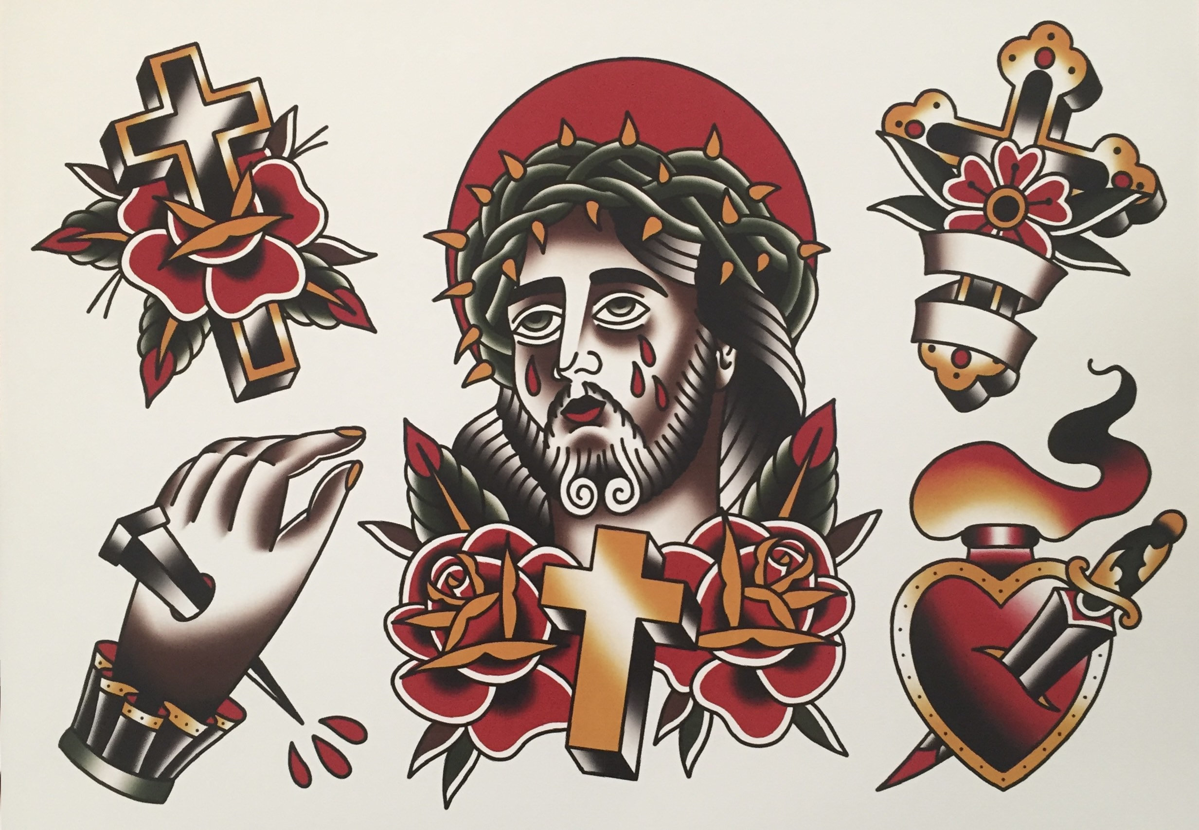 Traditional Jesus Tattoo