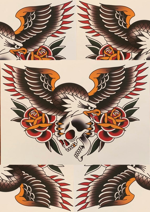 Neo Traditional Eagle Tattoo