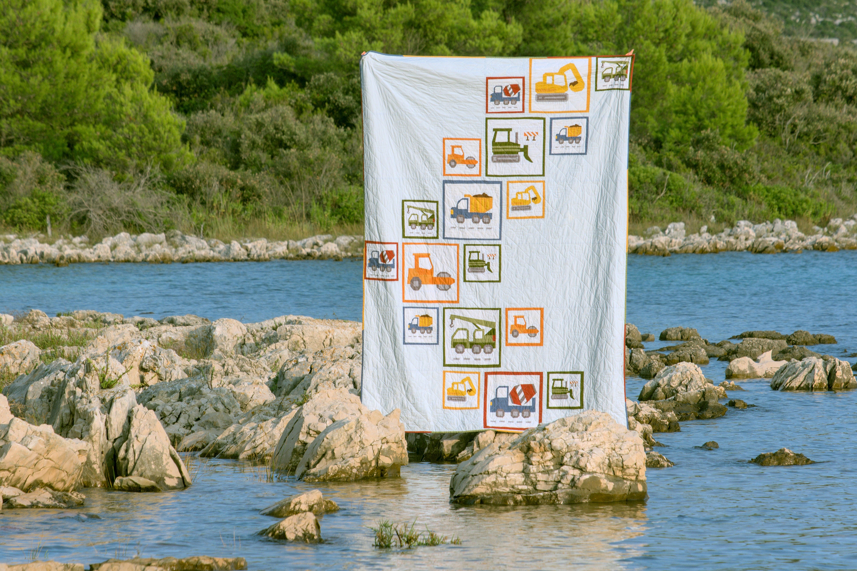 The Construction Quilt (a Modern FPP Pattern- PDF Digital Download ...