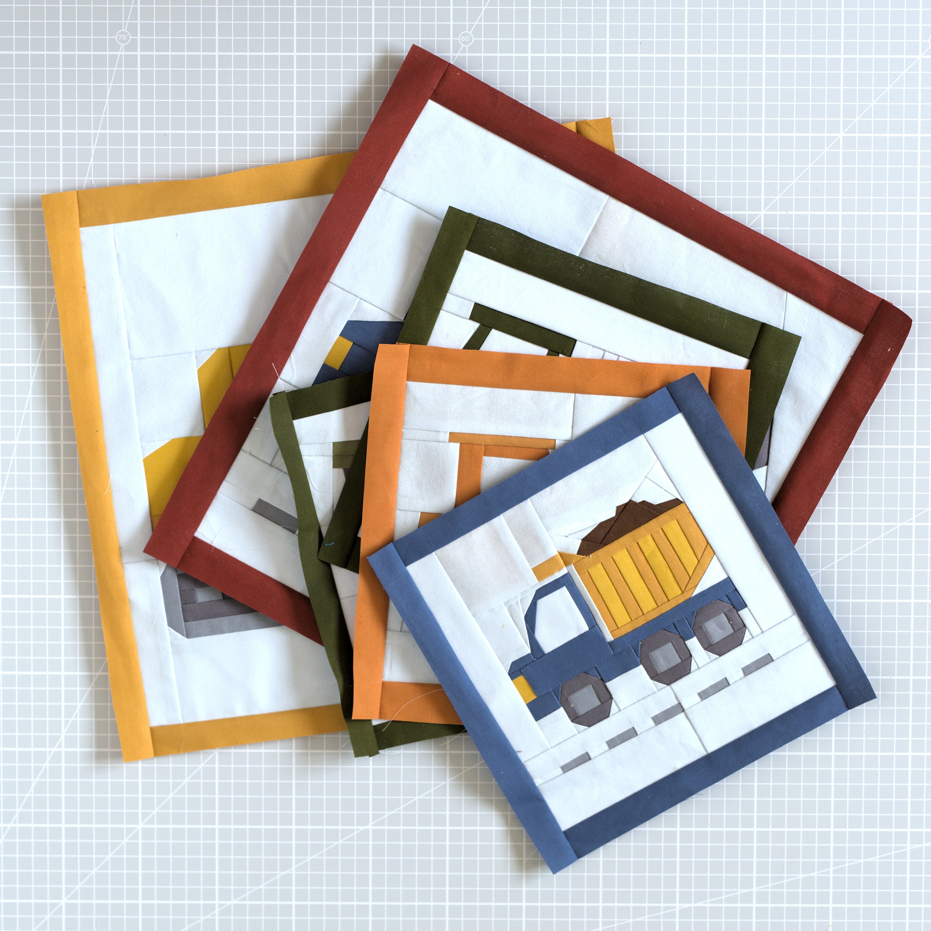 The Construction Quilt (a Modern FPP Pattern- PDF Digital Download ...