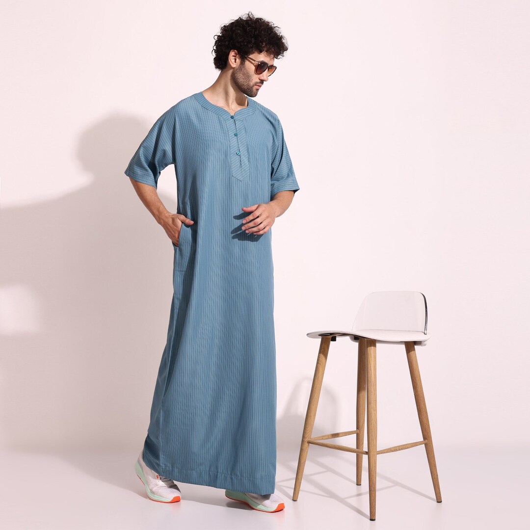 Muslim Luxury Clothing Men Jubba Omani Collar Jubba Thobe - Etsy