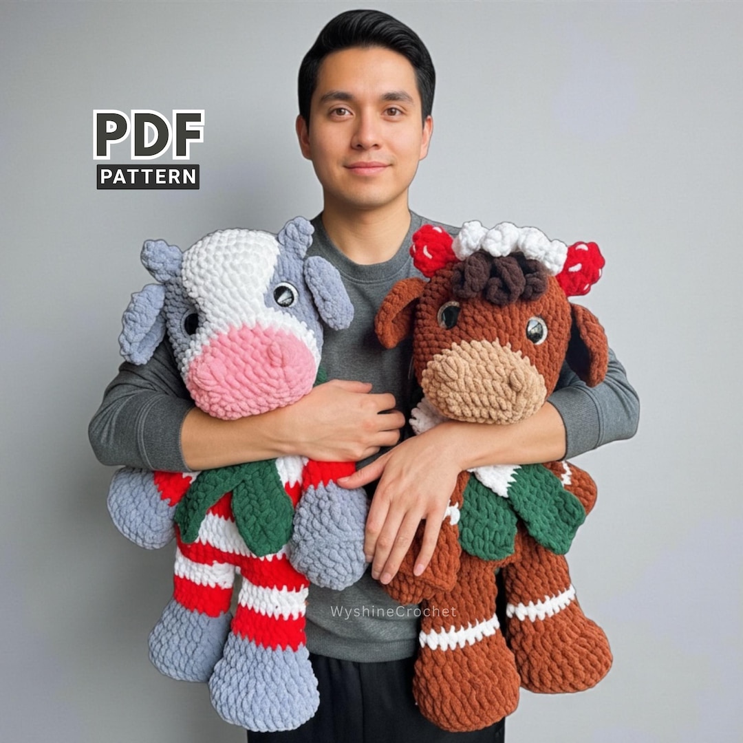 Patrón de crochet de vaca dulce, patrones de amigurumi de vaca de las ...