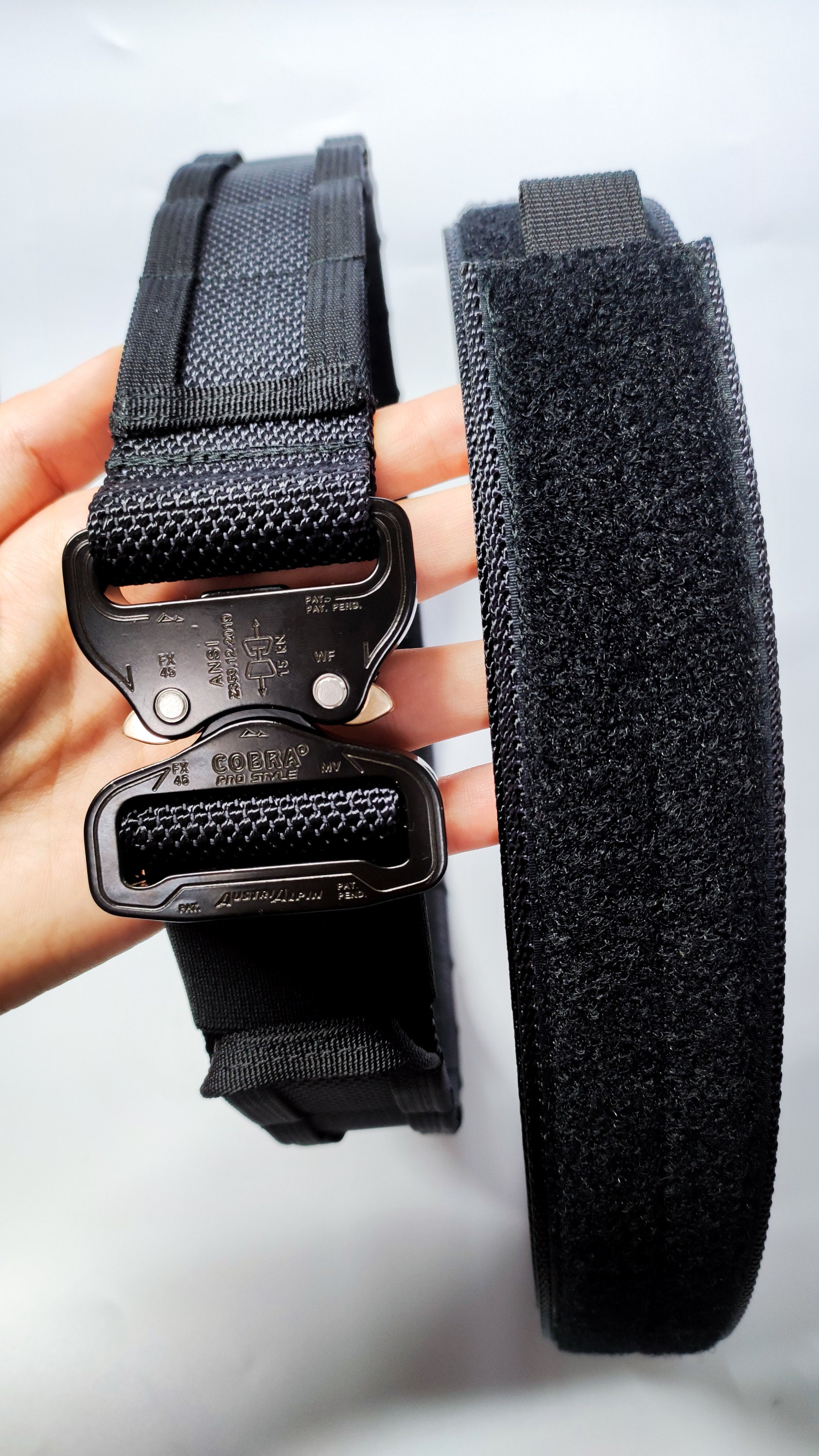 Tactical Belt Austrialpin Buckle Black Molle Pals - Etsy