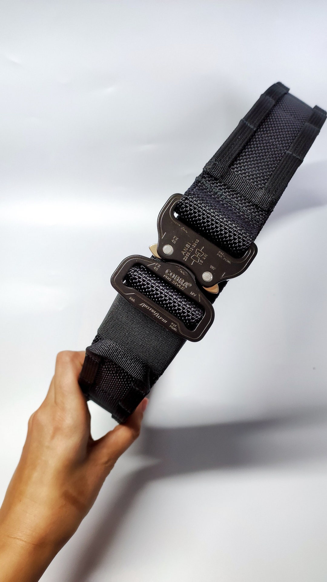 Tactical Belt Austrialpin Buckle Black Molle Pals - Etsy