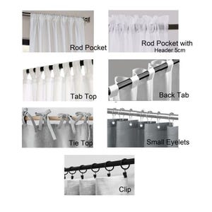 NATURAL Linen Draperies Tab Top/ Tie Top / Rod Pocket Drapes Bathroom ...