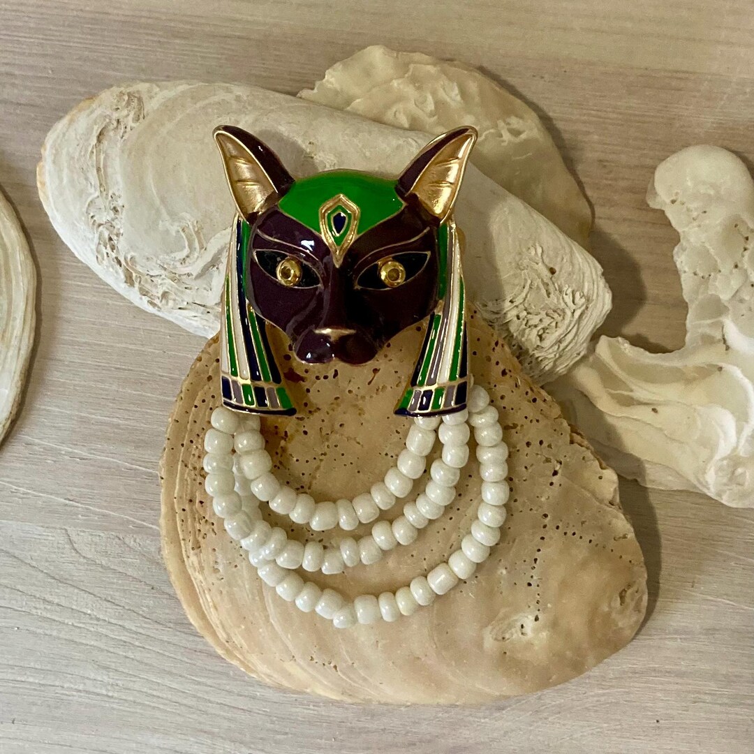 Enamel Anubis Pharaoh God Brooch - Etsy