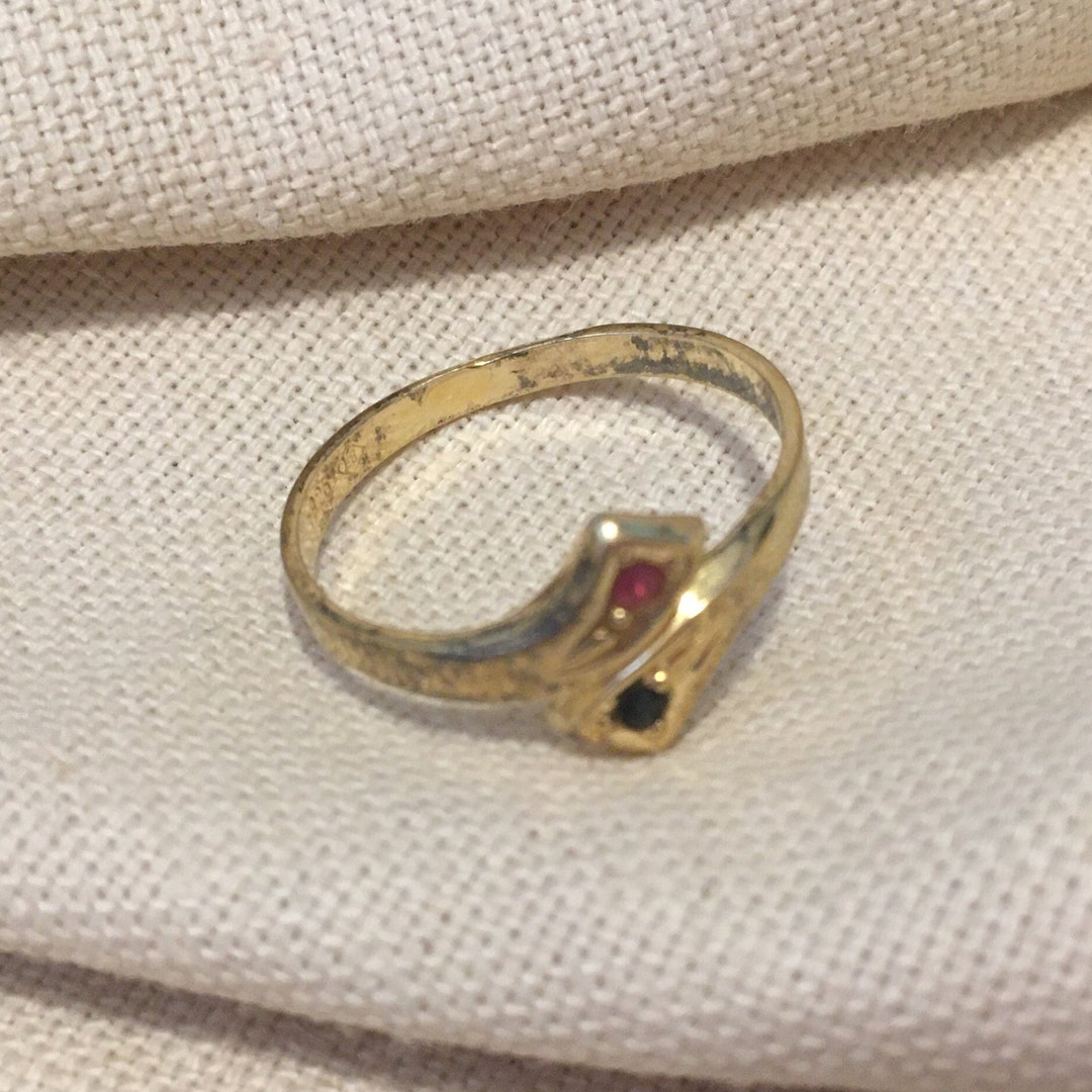 9kt Gold Ring, Stamped, Custom Made - Etsy