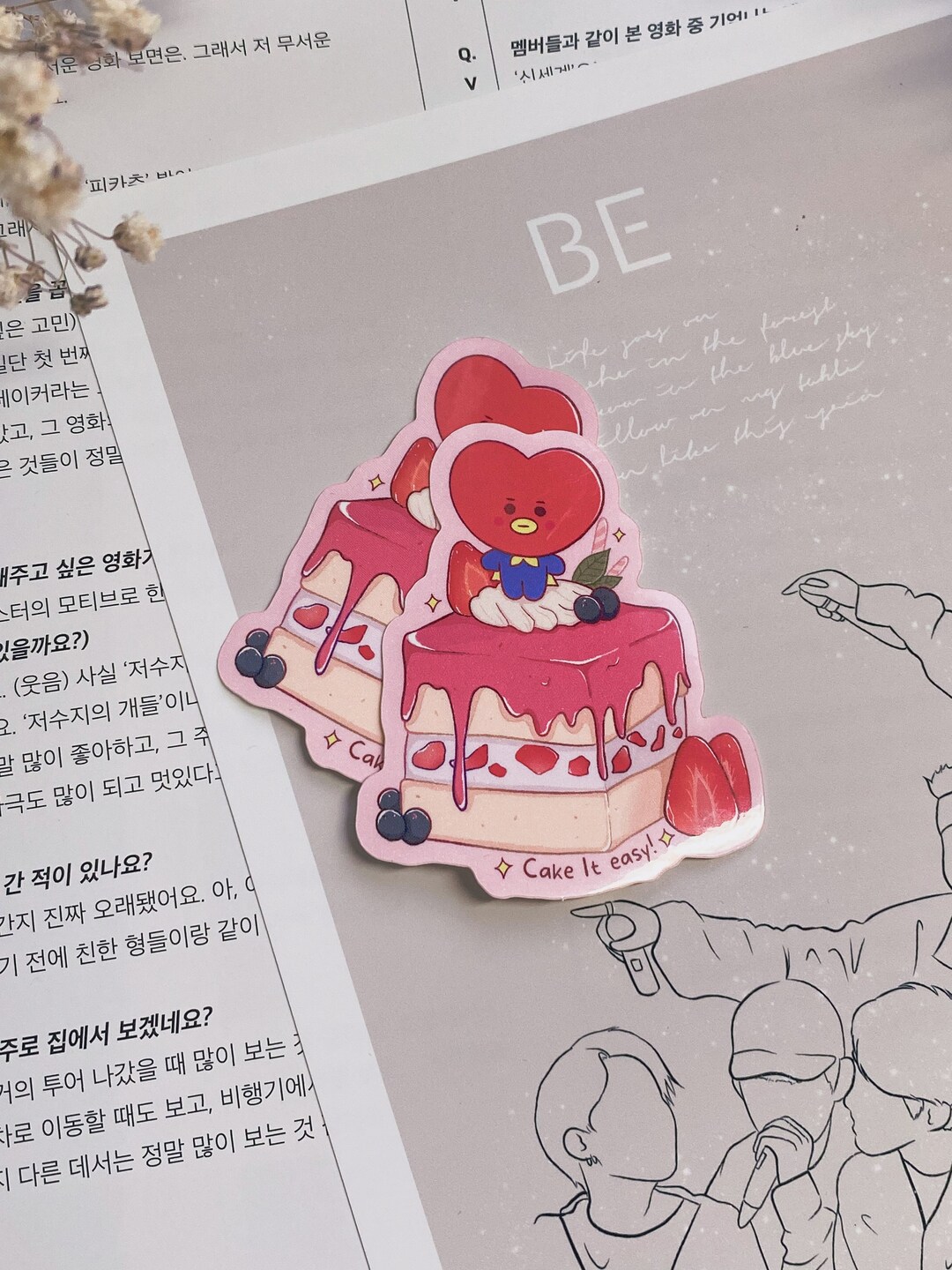 BTS Stickers Bt21 Stickers Tata Stickers Kpop Stickers Cute Stickers - Etsy