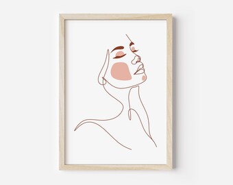Digital Line Art Female Gold Printable Instant Download - Etsy