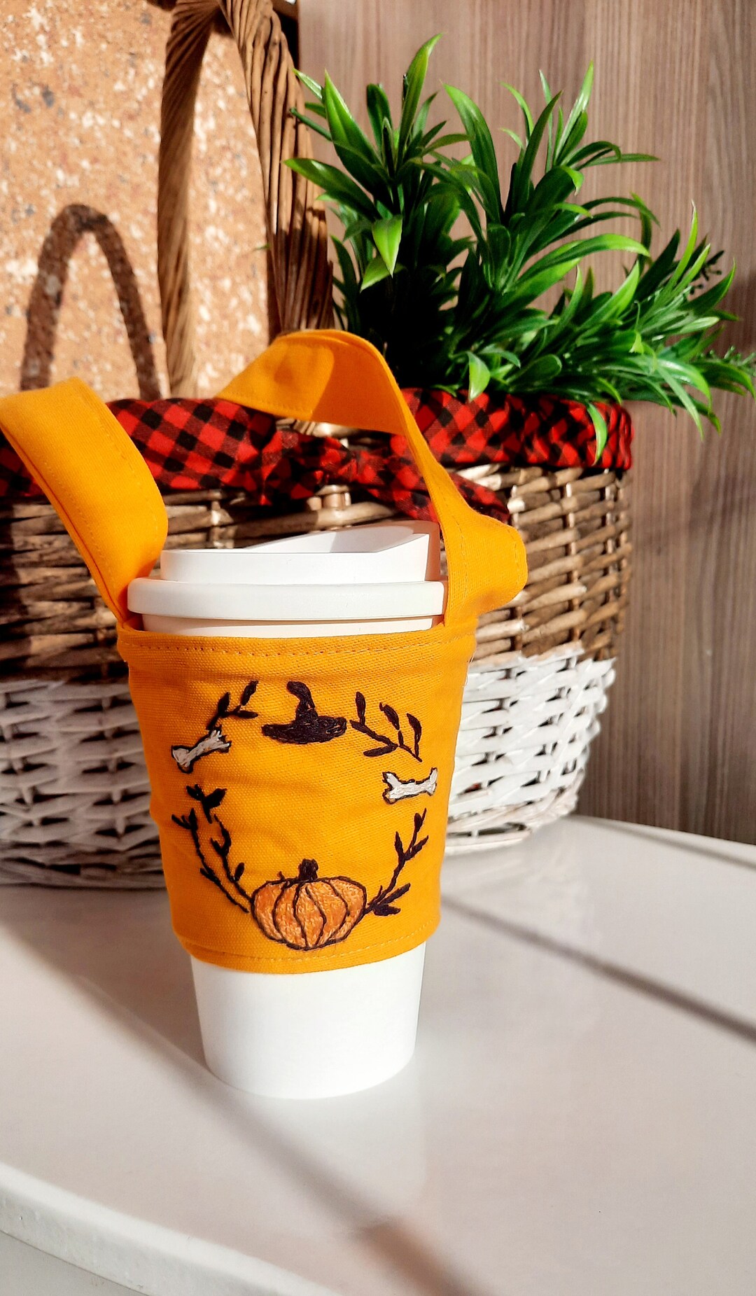 Cute Fabric Cup Carrier Boba Holder Bubble Tea Holder Eco Friendly ...