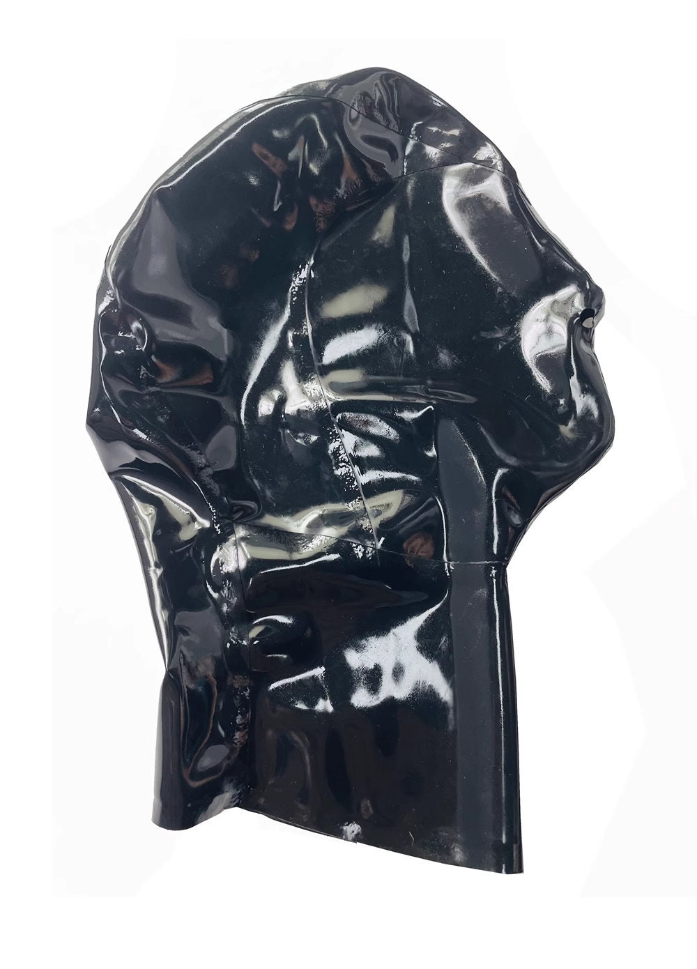 Latex Hood with Nose open, No Zips Latex Hood, Full Face Hood 0.4mm ...