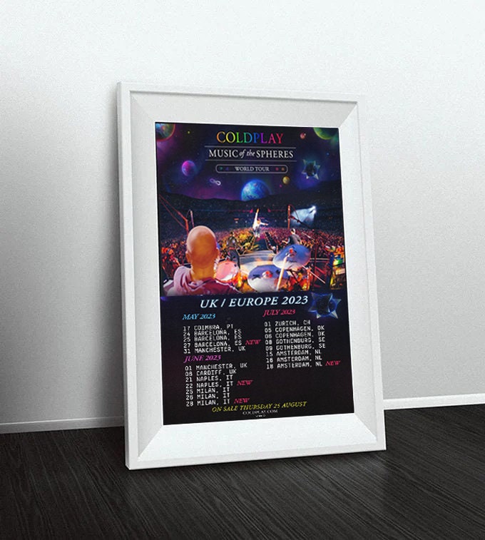 Coldplay Music Of The Spheres World Tour 2023 Poster sold by Cheryl ...