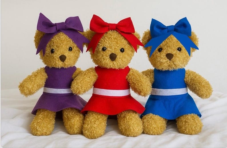 Personalized Cheerleader Teddy Bear: Custom Team Spirit Plush Gift - Etsy