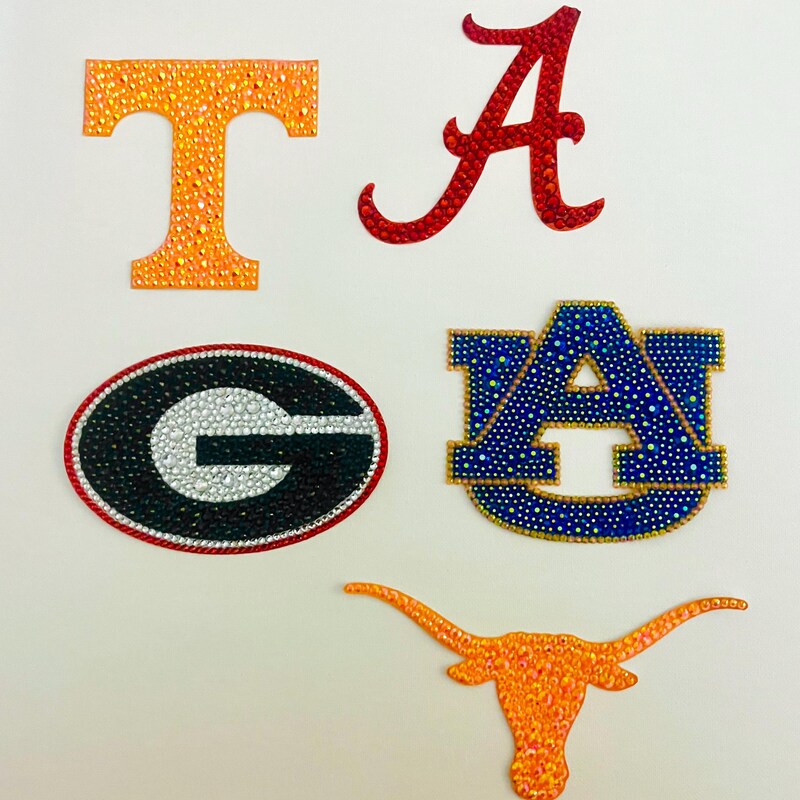 Rhinestone College Decals - Etsy