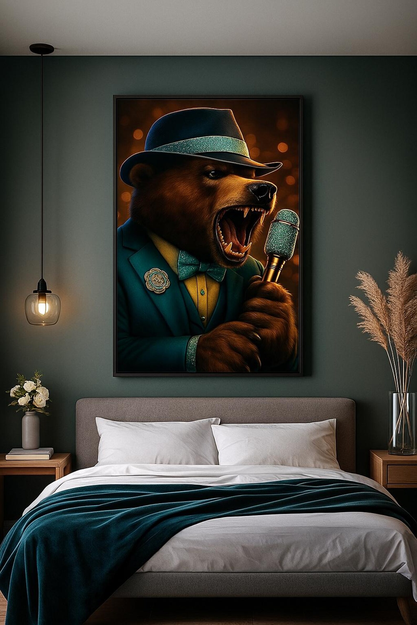 Bear Singer Luxury Wall Art - Etsy
