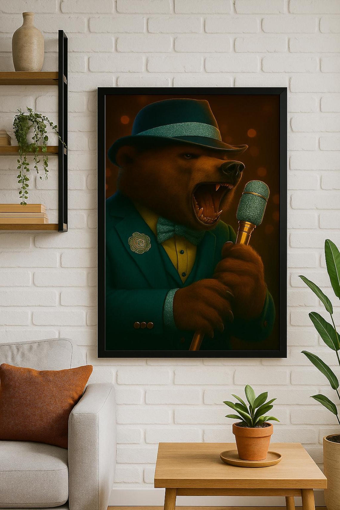 Bear Singer Luxury Wall Art - Etsy