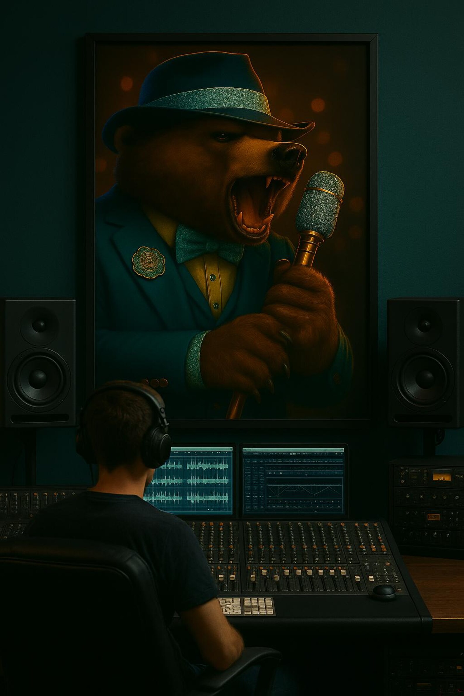 Bear Singer Luxury Wall Art - Etsy