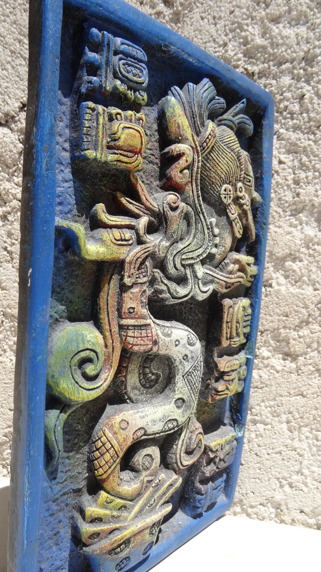 Plaster Bas-relief of the Maya Gods CHAK, Guatemala - Etsy
