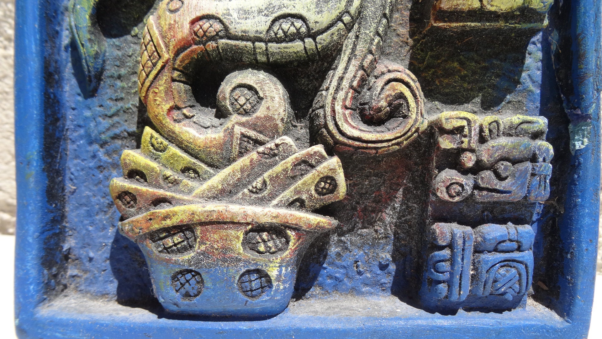Plaster Bas-relief of the Maya Gods CHAK, Guatemala - Etsy