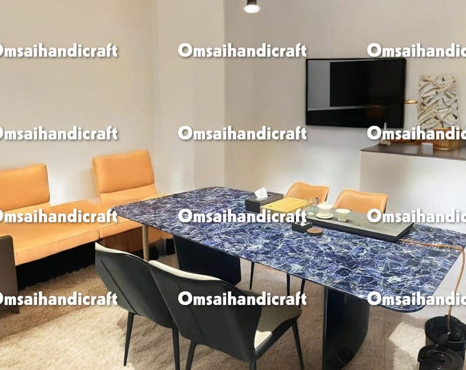 Purple Amethyst Stone Dining Table for Kitchen, Countertop, Conference ...