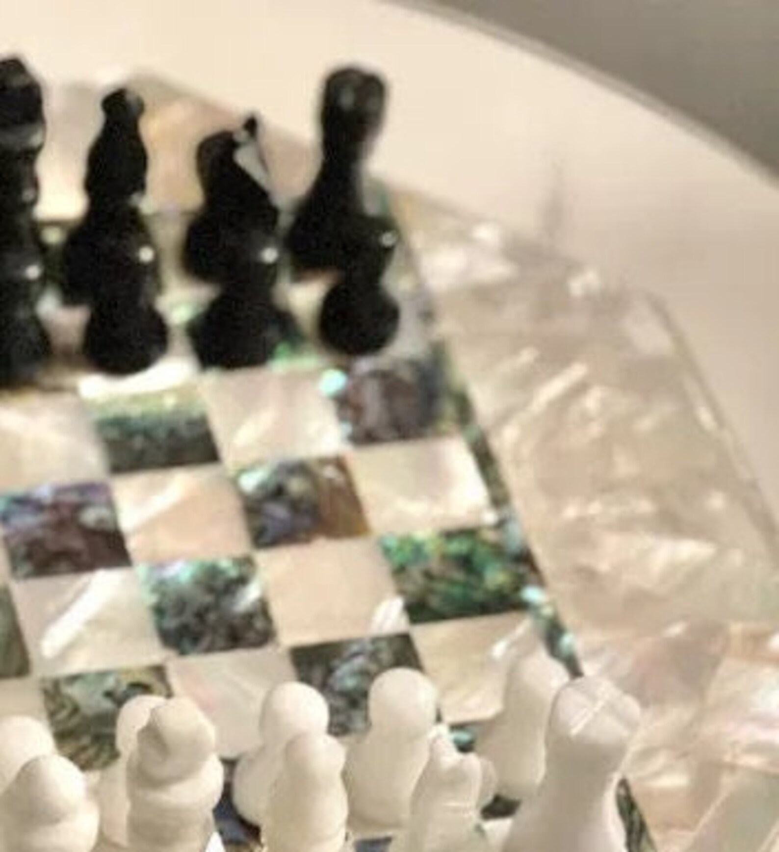 15 Marble Chess Top Table With Abalone Shell Inlay Stone Mosaic Arts ...