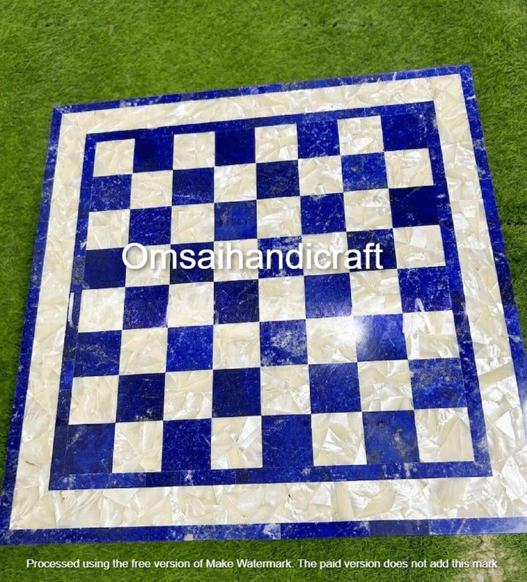Lapis Stone & Mop Chess Set Indoor Adult Chess Game Chess Board ...