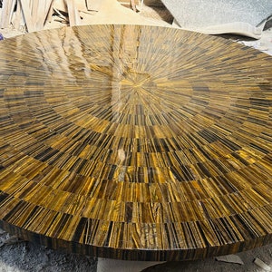 48 Tiger Eye Coffee Table Top Center Sofa Living Room Hallway Garden ...
