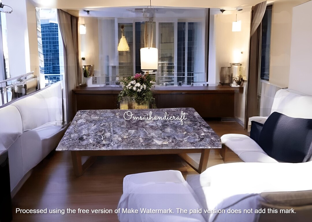 Luxury Amethyst Dining Table Geode End Table – Stunning Natural Crystal ...