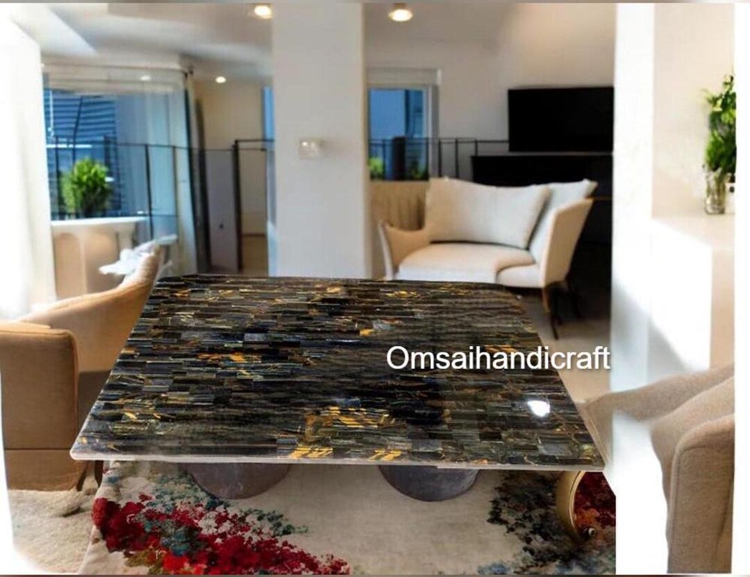 Handmade Tiger Eye Stone Dining Table Top: Modern Luxury Furniture - Etsy