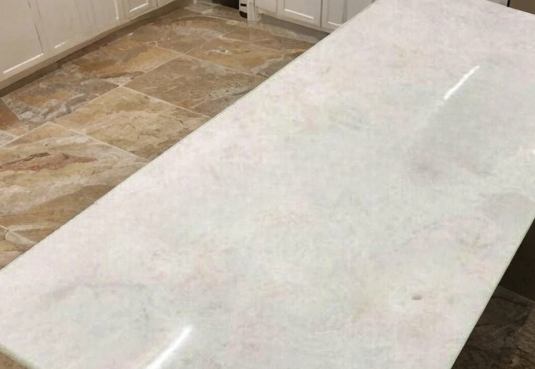 36x72 White Quartz Stone Coffee Dining Table Top Handmade Quartz ...