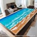 Ocean Wave Epoxy Resin Dining Table: Handmade Live Edge Wood - Etsy