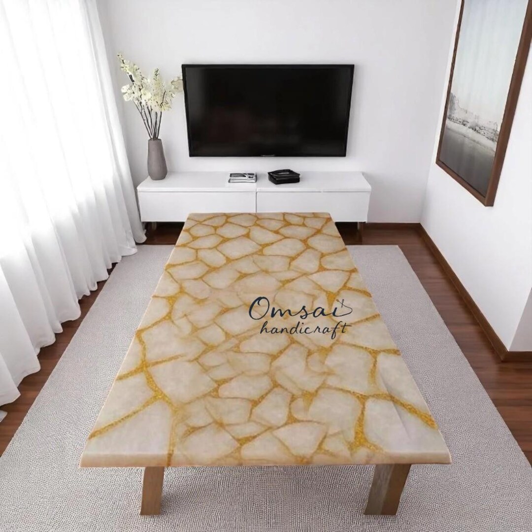 Handmade White Agate Dining Table: Luxurious Gemstone Tabletop - Etsy