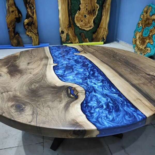 Round Epoxy Table - Etsy
