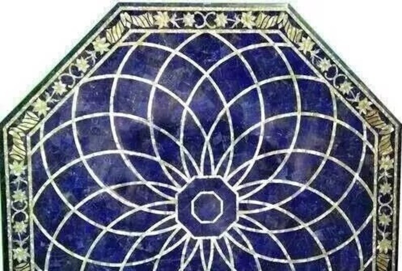 30 Unique Lapis Lazuli Gemstone Dining & Center Coffee Table Top Mop ...