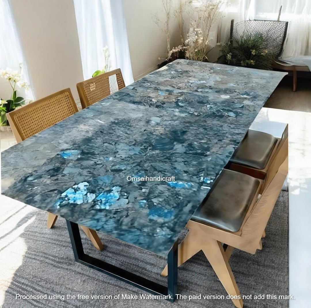 Handmade Labradorite Table Top: Modern Stone Dining Table, Healing ...