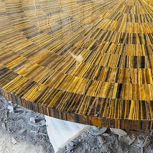 48 Tiger Eye Coffee Table Top Center Sofa Living Room Hallway Garden ...