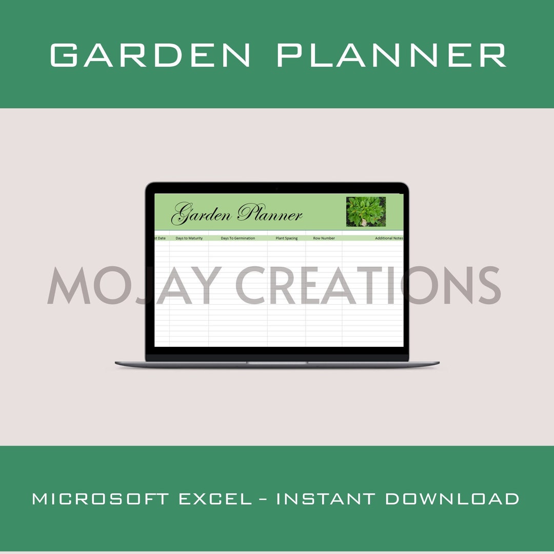 Excel Garden Planner, Garden Planner, Garden Journal, Digital Garden ...
