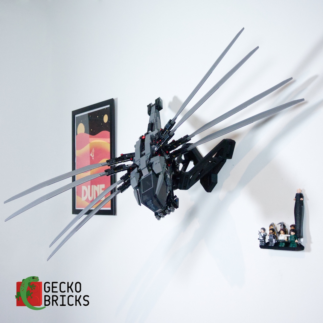 Gecko Bricks Wall mount for the Lego Dune Atreides Royal Ornithopter 10327 - Etsy Portugal