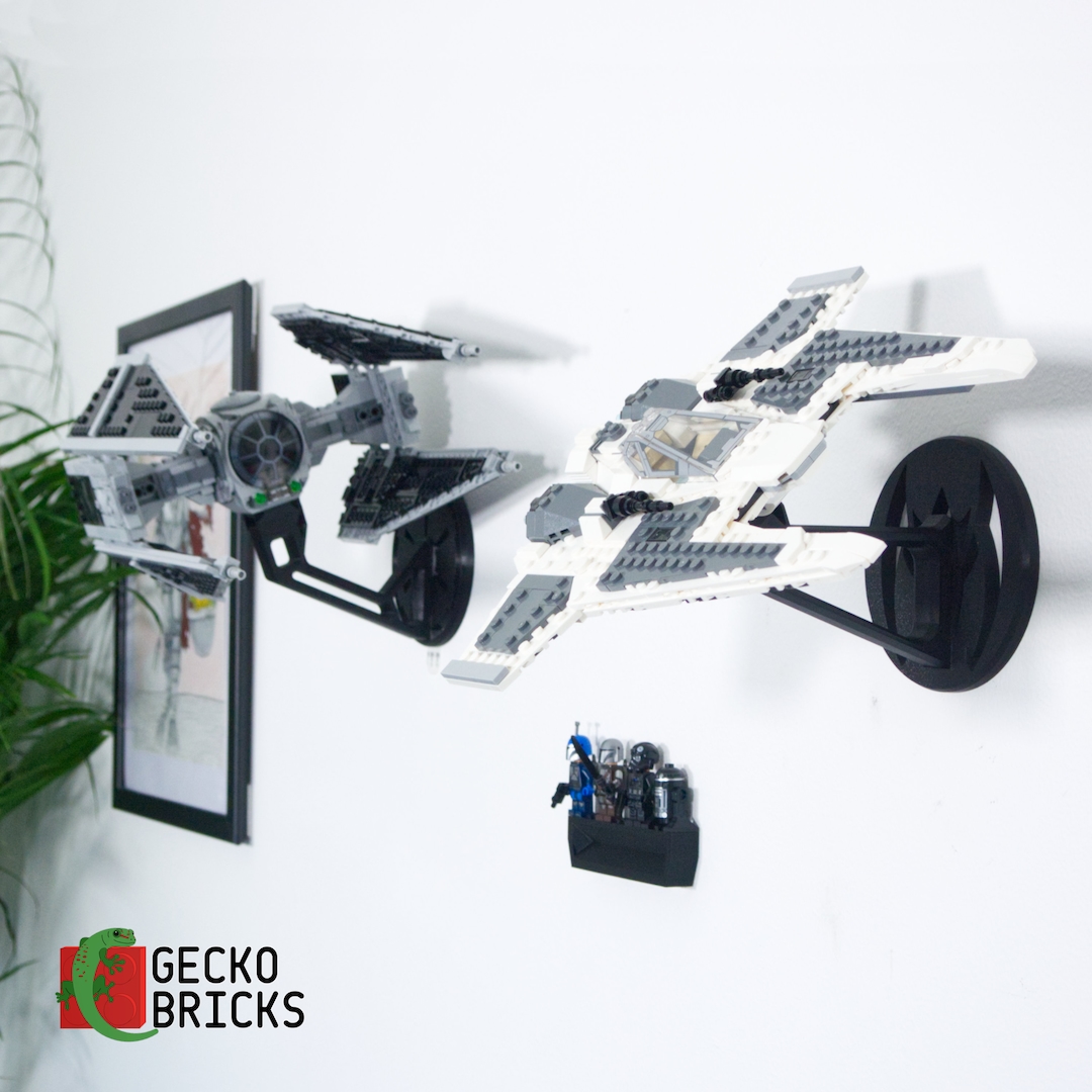 Gecko Bricks Wall Mounts for Lego Starwars Tie Interceptor & - Etsy