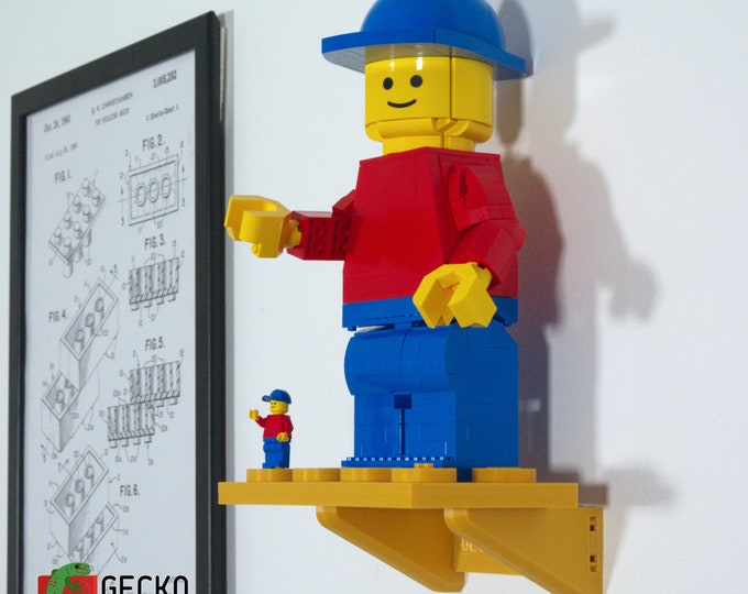 Gecko Bricks Wall Mount for LEGO Up-scaled Minifigure 40649 - Etsy